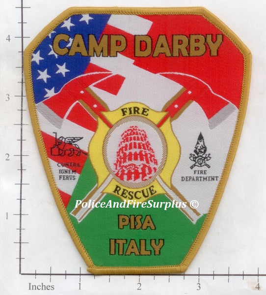 Italy - Camp Darby Fire Rescue Patch v1 – Police And Fire Surplus