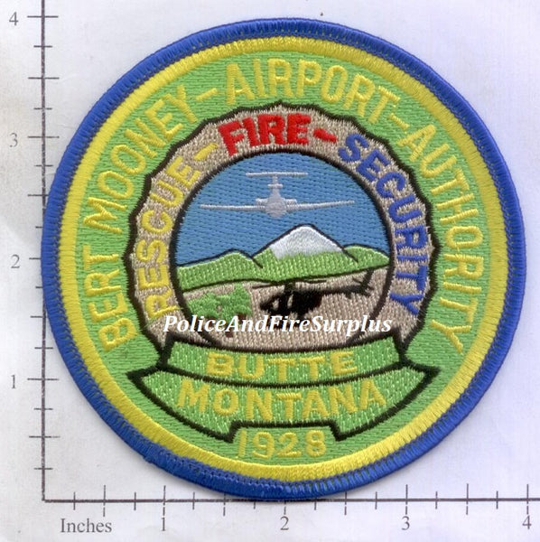 Montana - Butte Bert Mooney Airport Fire Rescue Security Patch – Police And Fire Surplus