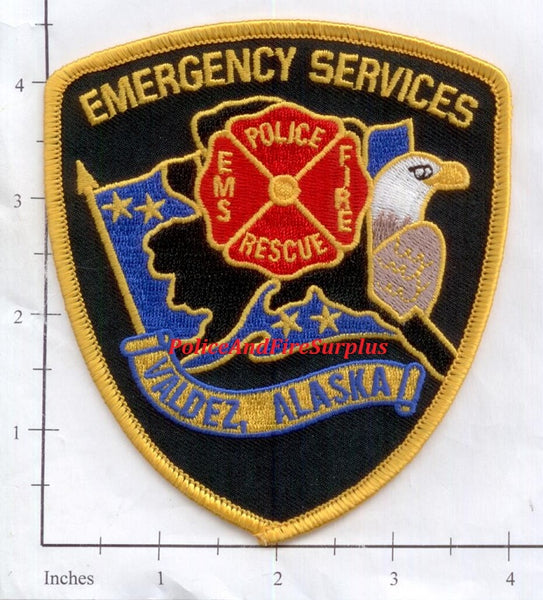 Alaska - Valdez Emergency Services Police Fire Rescue EMS Patch ...
