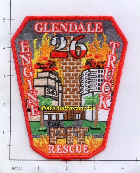 California - Glendale Engine 26 Patch – Police And Fire Surplus