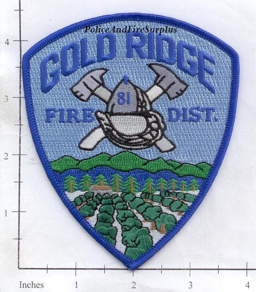 California - Gold Ridge Fire District Dept Patch – Police And Fire Surplus