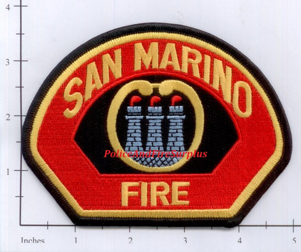 California - San Marino Fire Dept Patch – Police And Fire Surplus