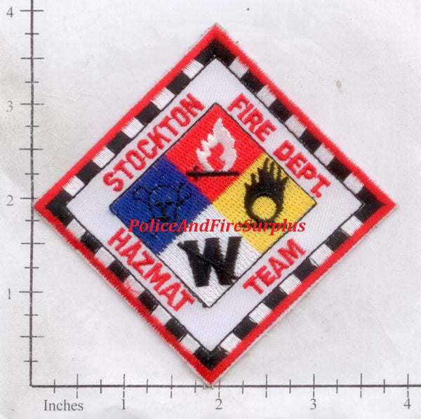 California - Stockton Haz Mat Team Fire Dept Patch – Police And Fire ...