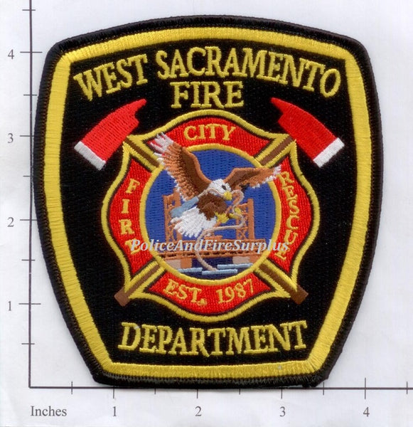 California - West Sacramento Fire Dept Patch – Police And Fire Surplus