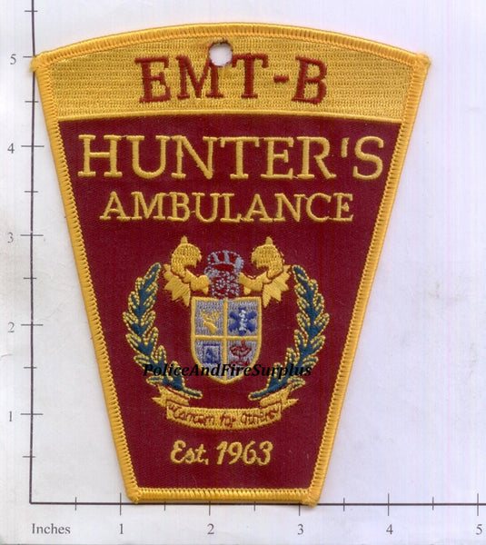Connecticut - Hunter's Ambulance EMT B Patch v1 – Police And Fire Surplus