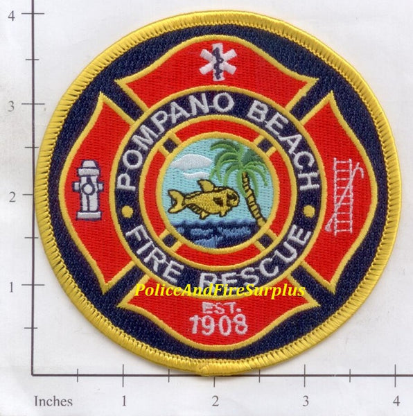 Florida - Pompano Beach Fire Dept Patch v3 – Police And Fire Surplus