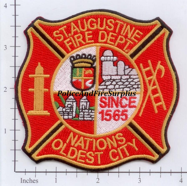 Florida - St Augustine Fire Dept Patch – Police And Fire Surplus