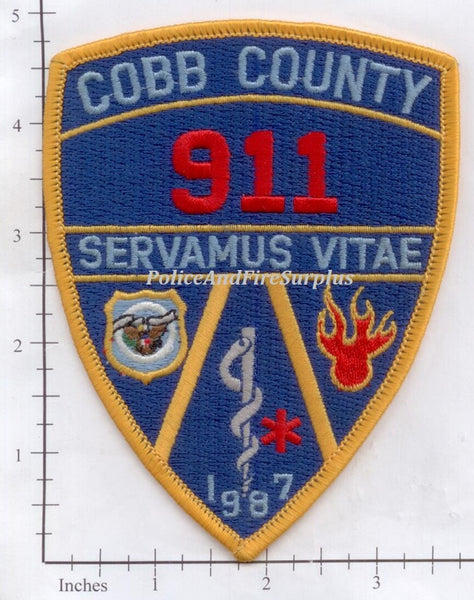 Georgia - Cobb County Fire EMS Police Communications Dept Patch ...