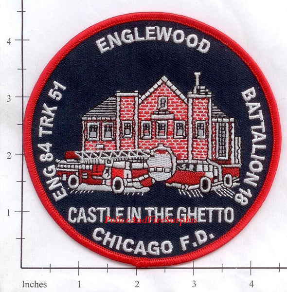Illinois - Chicago Engine 84 Truck 51 Battalion 18 Fire Dept Patch v1 ...