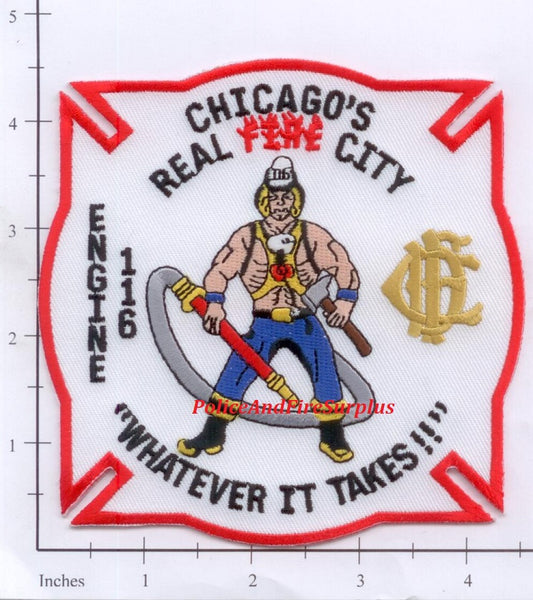 Illinois - Chicago Engine 116 Fire Dept Patch v2 – Police And Fire Surplus