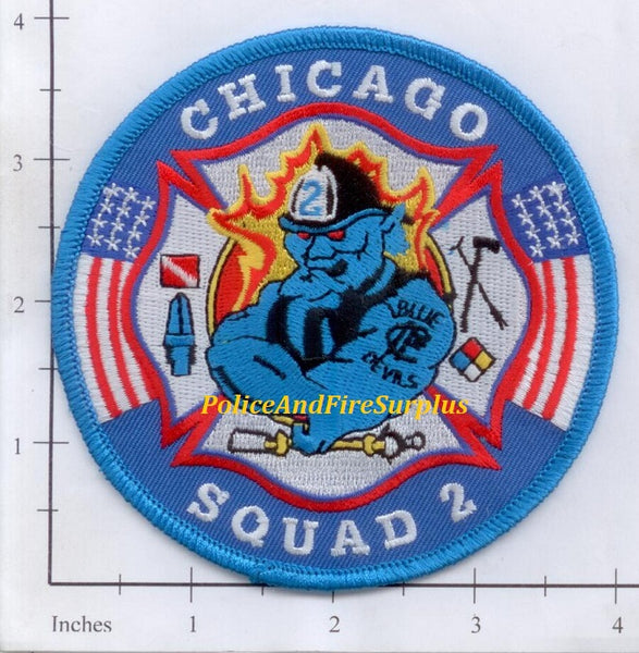 Illinois - Chicago Squad 2 Fire Dept Patch v2 – Police And Fire Surplus
