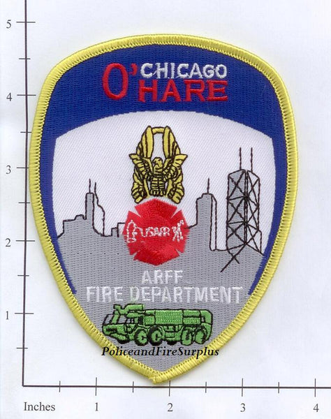 Illinois - Chicago O'Hare Airport ARFF Fire Dept Patch – Police And ...