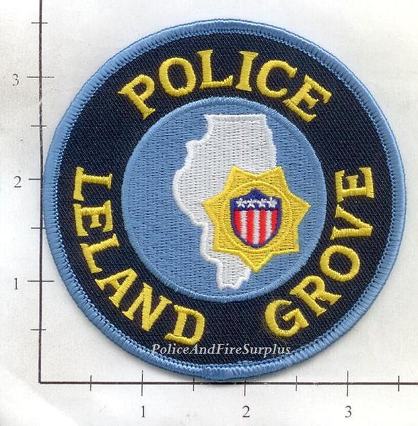 Illinois - Leland Grove Police Dept Patch – Police And Fire Surplus