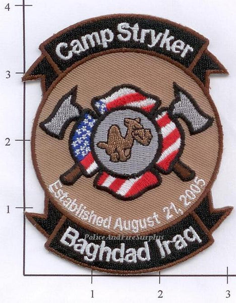 Iraq - Camp Stryker Fire Dept Patch – Police And Fire Surplus