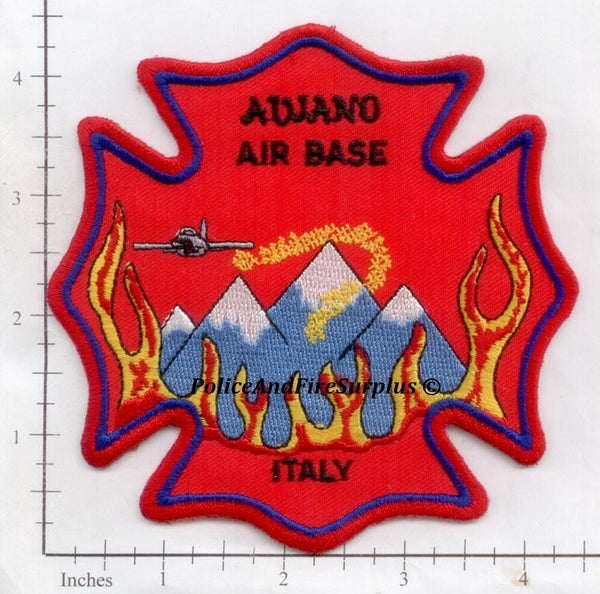 Italy - Aviano Air Force Base Fire Rescue Fire Dept Patch v4 – Police ...