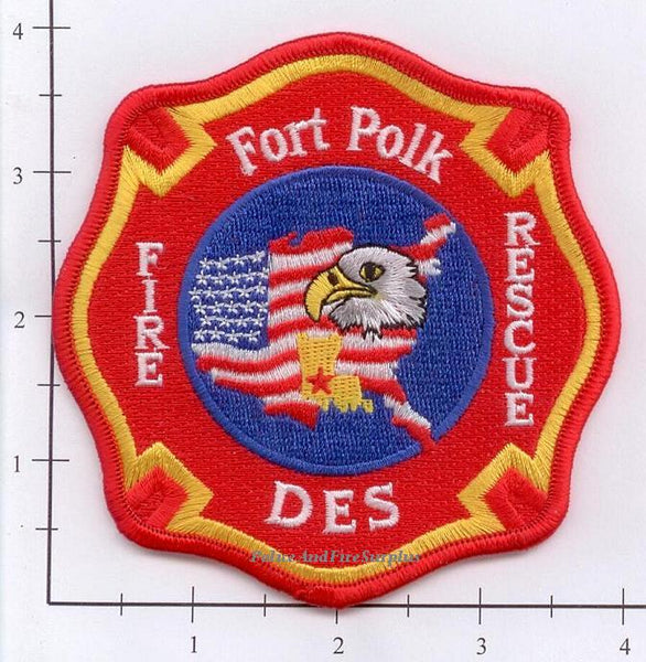 Louisiana - Fort Polk DES Fire Rescue Fire Dept Patch v1 – Police And ...