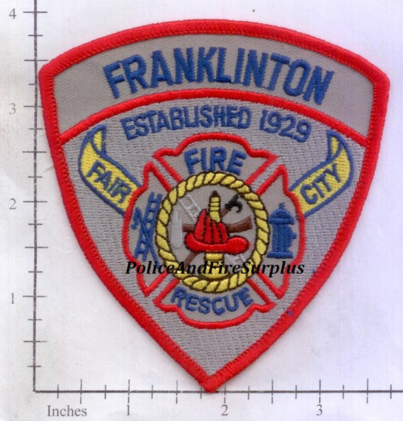 Louisiana - Franklin Fire Rescue Patch – Police And Fire Surplus