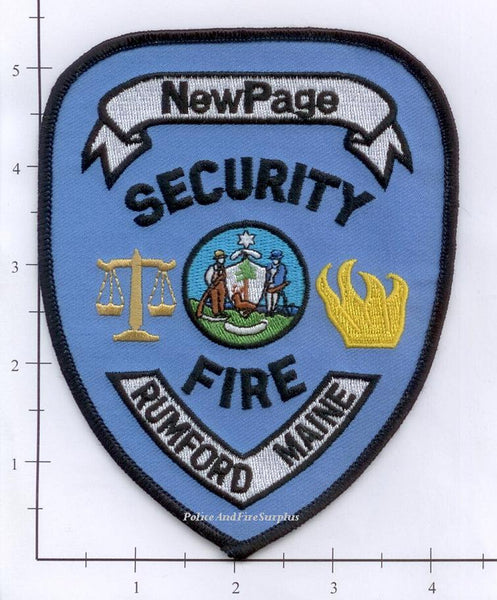 Maine - New Page Security Police Dept Patch – Police And Fire Surplus