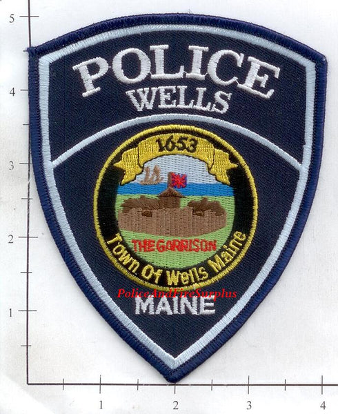 Maine - Wells Police Dept Patch – Police And Fire Surplus