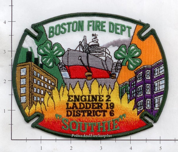 Massachusetts - Boston Engine 2 Ladder 19 District 9 Fire Dept Patch v ...