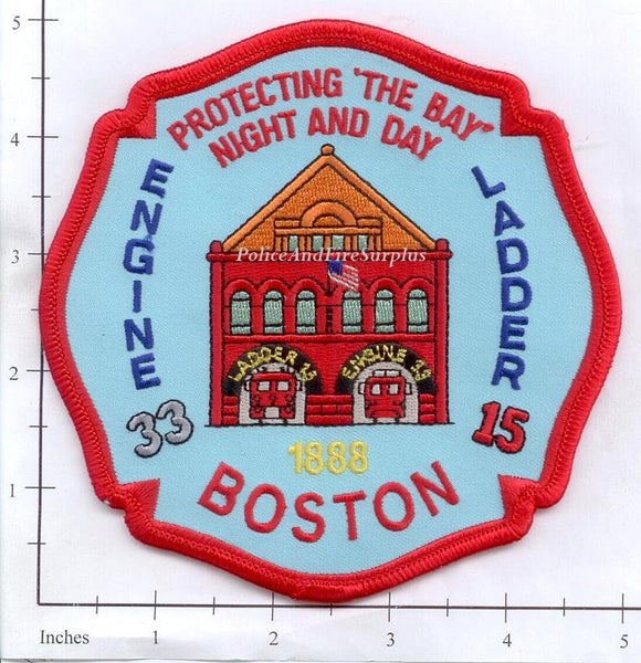 Massachusetts - Boston Engine 33 Ladder 15 Fire Dept Patch v1 – Police ...
