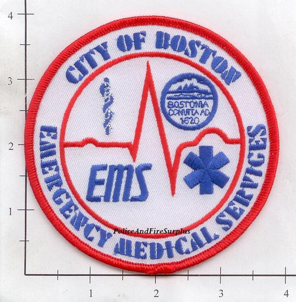Massachusetts - Boston Fire Dept Emergency Medical Service Patch v3 ro ...