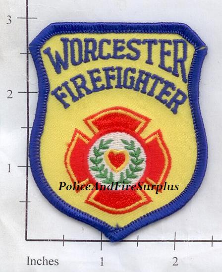 Massachusetts - Worcester Firefighter Fire Dept Patch v1 – Police And ...