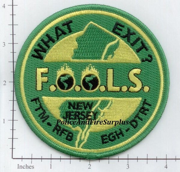 New Jersey - New Jersey FOOLS Fire Dept Patch – Police And Fire Surplus