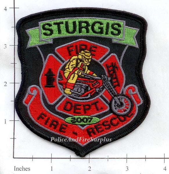 South Dakota - Sturgis Fire Dept Patch v1 – Police And Fire Surplus