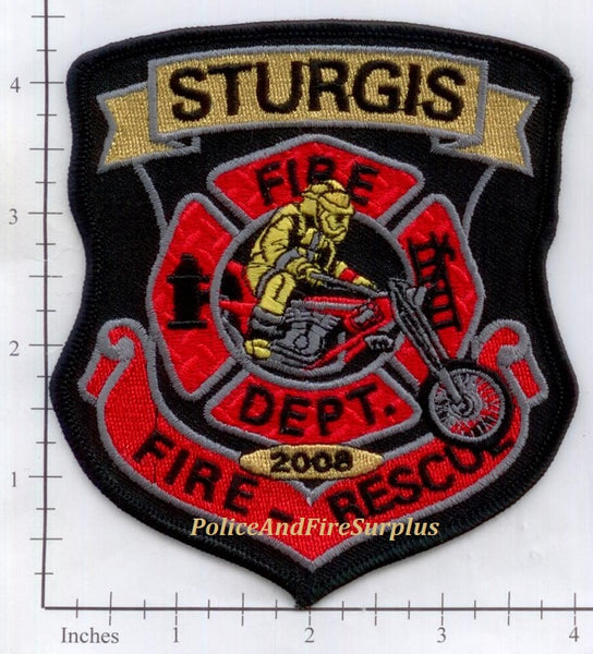 South Dakota - Sturgis Fire Dept Patch v2 – Police And Fire Surplus
