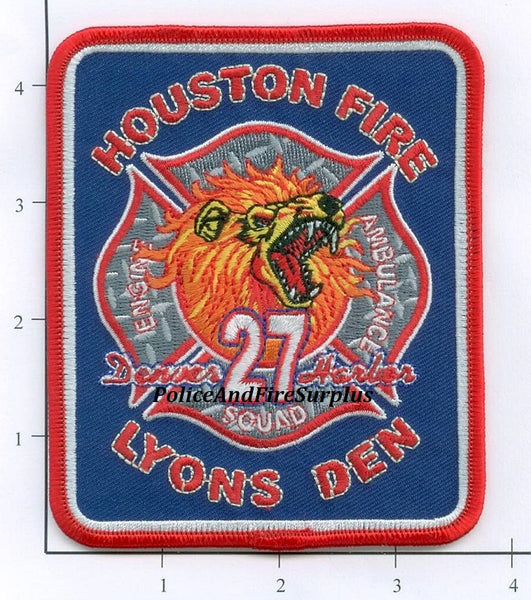 Texas - Houston Station 27 Fire Dept Patch – Police And Fire Surplus