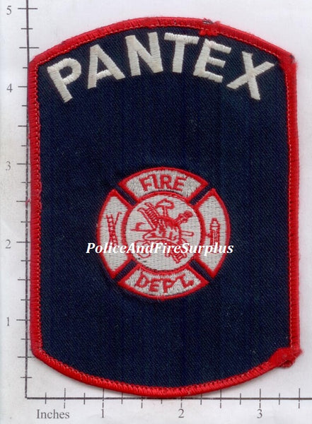 Texas - Pantex Fire Dept Patch – Police And Fire Surplus