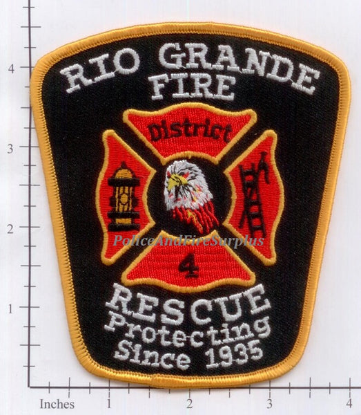 Texas - Rio Grande District 4 Fire Rescue Patch – Police And Fire Surplus