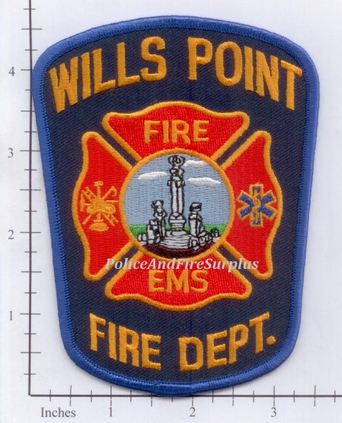 Texas - Wills Point Fire Rescue Patch – Police And Fire Surplus