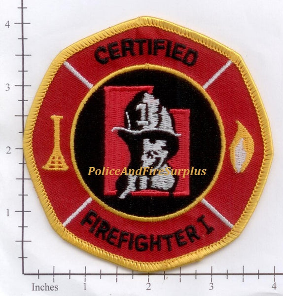 Utah - Certified Firefighter 1 Patch – Police And Fire Surplus