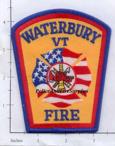 Vermont - Waterbury Fire Dept Patch – Police And Fire Surplus