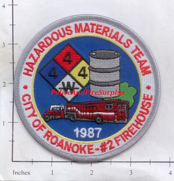 Virginia - Roanoke Haz Mat Team Fire Dept Patch – Police And Fire Surplus
