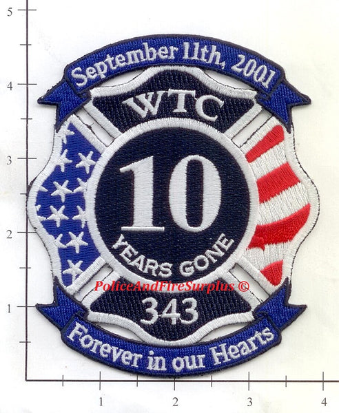 WTC - 10th Anniversary Forever In Our Hearts Fire Dept Patch v1 ...