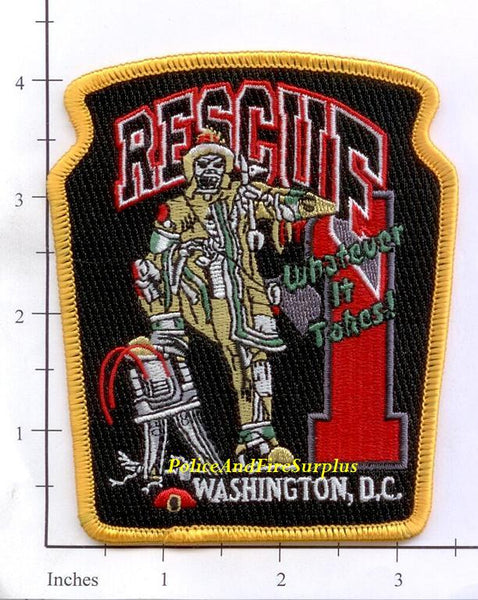 Washington DC - Rescue 1 Fire Dept Patch v1 – Police And Fire Surplus