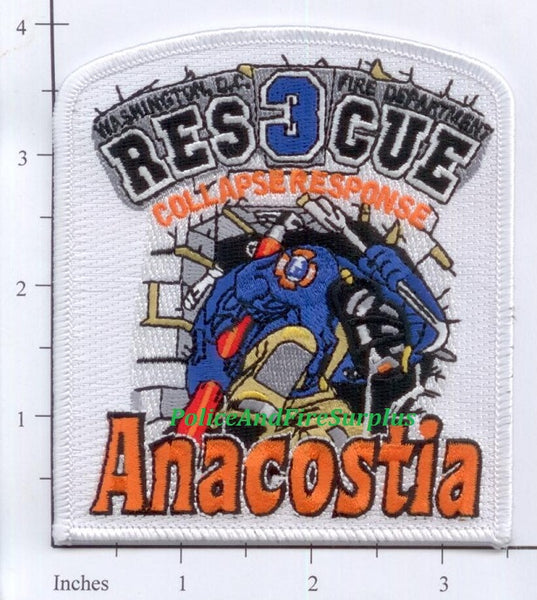 Washington DC - Rescue 3 Fire Dept Patch v2 – Police And Fire Surplus