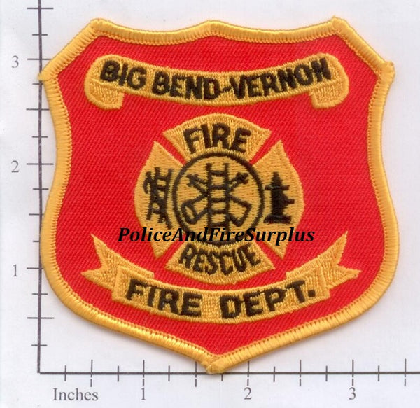 Wisconsin - Big Bend - Vernon Fire Dept Patch – Police And Fire Surplus