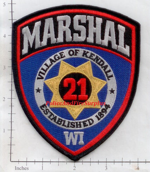 Wisconsin - Kendall Marshal Police Dept Patch – Police And Fire Surplus