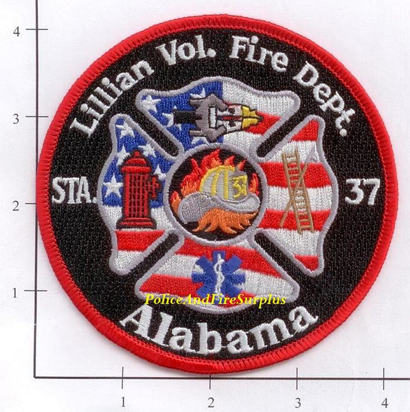 Alabama - Lilian Volunteer Station 37 Fire Dept Patch – Police And Fire ...