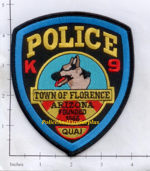 Arizona - Florence K-9 Police Dept Patch – Police And Fire Surplus
