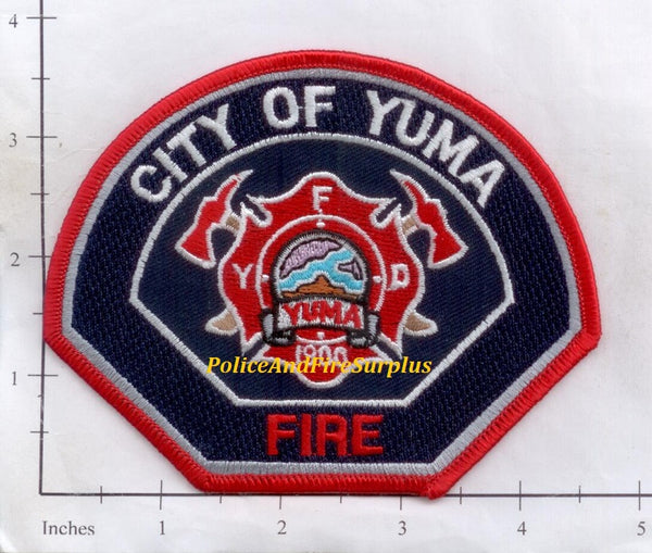 Arizona - Yuma Fire Dept Patch v1 - Blue Background – Police And Fire ...