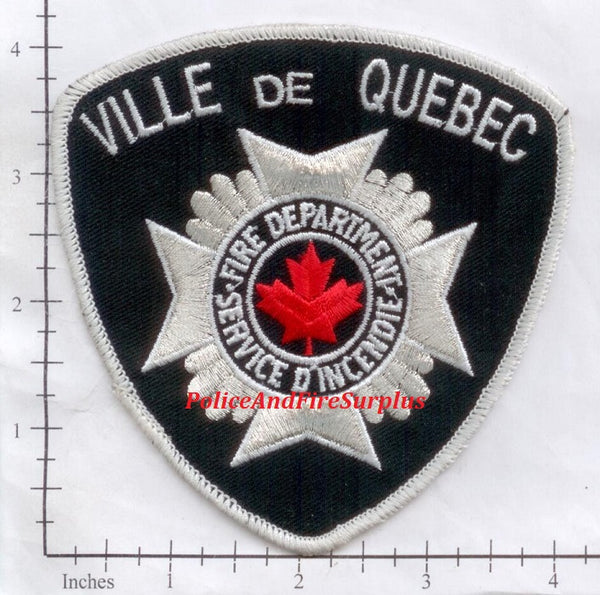 Canada - Quebec City Fire Dept Patch White Border Silver Badge – Police ...