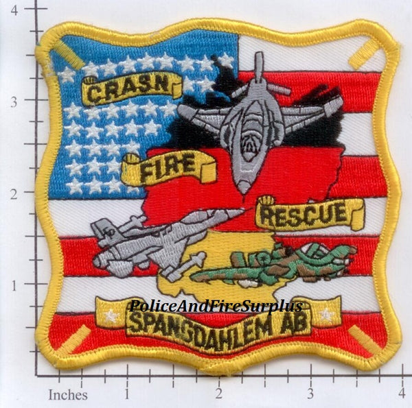 Germany - Spangdahlem Air Base Crash Fire Rescue Patch v1 – Police And ...