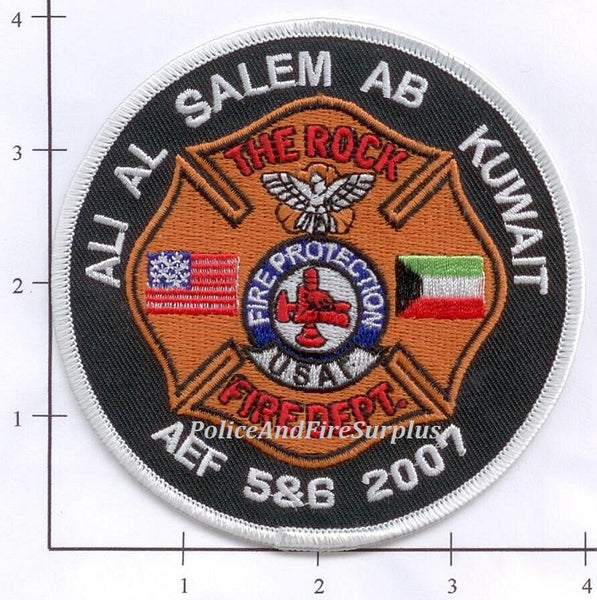 Kuwait - Ali Al Salem USAF Air Base Fire Dept Patch v1 – Police And ...