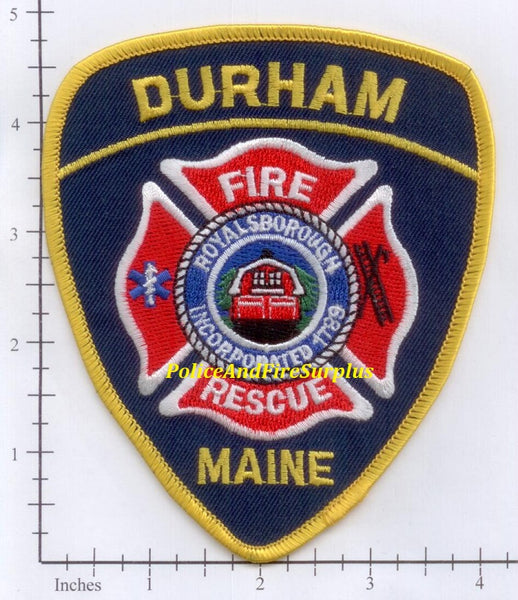 Maine - Durham Royalsborough Fire Rescue Fire Dept Patch – Police And ...