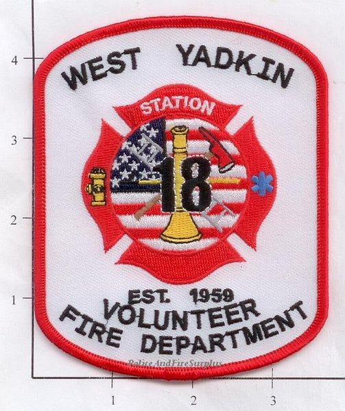 North Carolina - West Yadkin Volunteer Company 18 Fire Dept Patch v1 ...